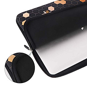 iCasso 13-13.3 inch Laptop Sleeve Bag, Waterproof Shock Resistant Neoprene Notebook Protective Bag Carrying Case Compatible MacBook Pro/MacBook Air - Honeycomb
