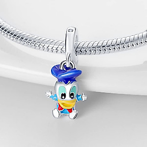 HappyStar 925 Sterling Silver Charms for Bracelets and Necklaces,Combination Dangle Pendants Beads Charms Jewelry Gift for Couples Sisters.（With Spacer Beads）