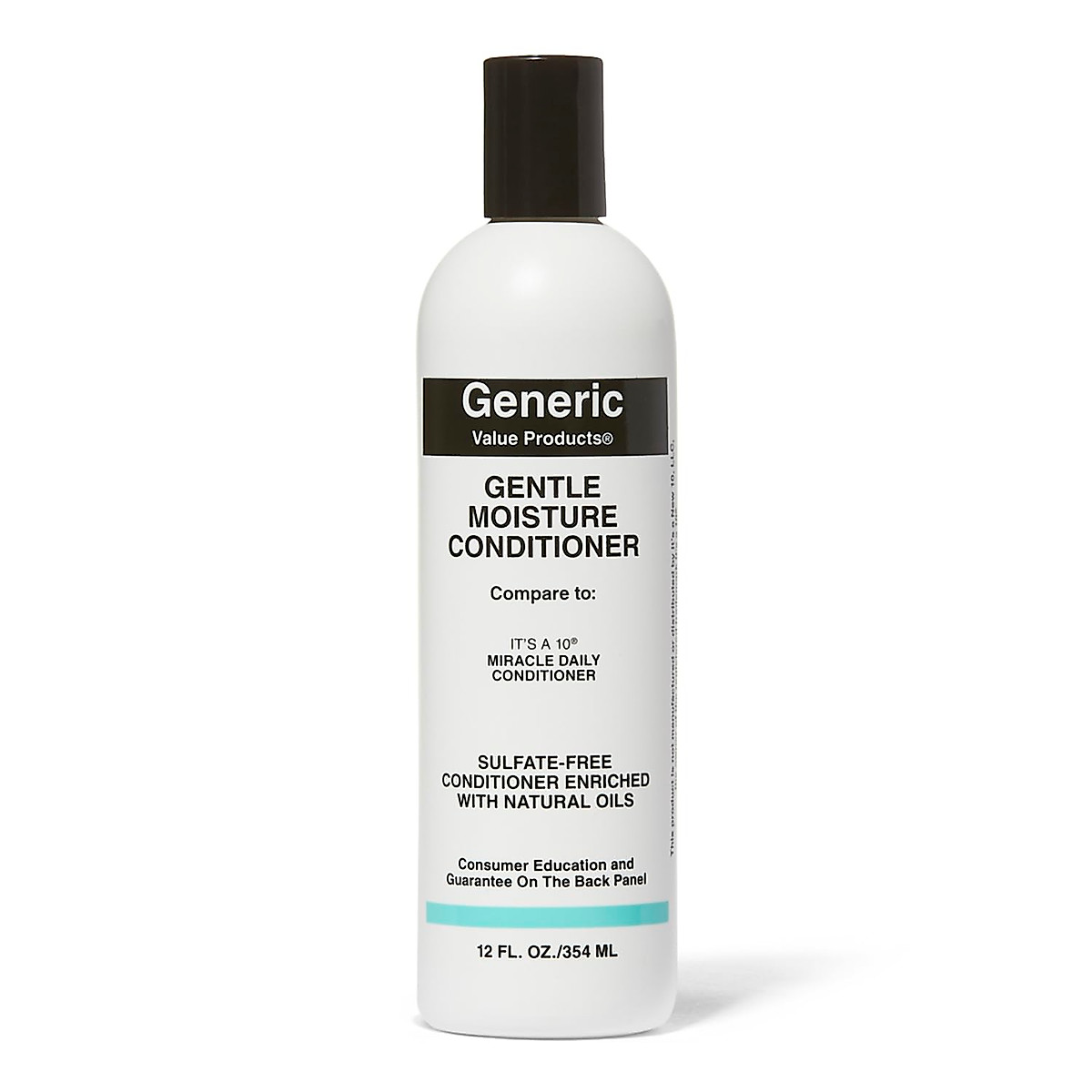Generic Value Products Gentle Moisture Conditioner, Sulfate Free, Contains Argan Oil, Flax Seed, and Palm Oil, Detangles, Reduces Frizz, 12 Oz