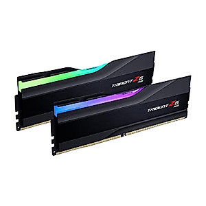 G.SKILL Trident Z5 RGB Series (Intel XMP 3.0) DDR5 RAM 64GB (2x32GB) 6400MT/s CL32-39-39-102 1.40V Desktop Computer Memory UDIMM - Matte Black (F5-6400J3239G32GX2-TZ5RK)