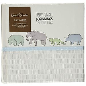 C.R. Gibson Animal Themed Slim Photo Journal Album for Babies and Newborns by DwellStudio, 9" W x 8.875" H, 80 Pages