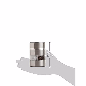 Olde Thompson Since 1944 Olde Thompson 4" Stainless Steel Pepper Salt Mill 2-in-1 Combo-5080-00, 4-inch, Silver