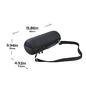 Khanka Hard Travel Case + Silicone Case Replacement for JBL Charge 4 Portable Waterproof Wireless Bluetooth Speaker