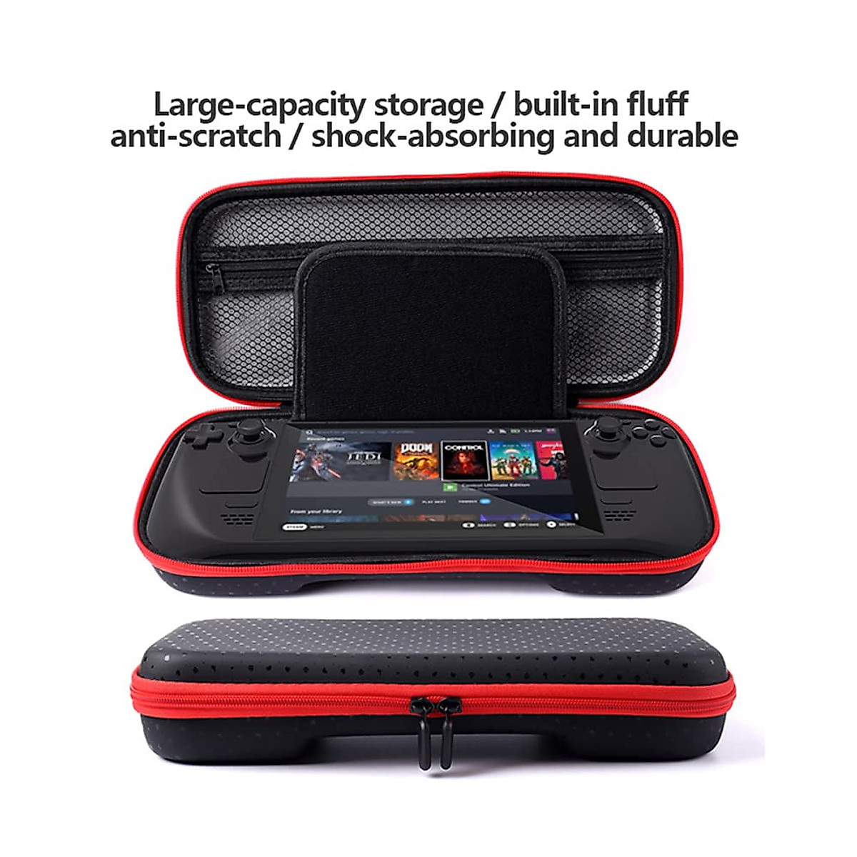 Steam Deck Touch Protector Accessories Kit,Screen Protector Stand Base and Carrying Package For Valve Steam Deck