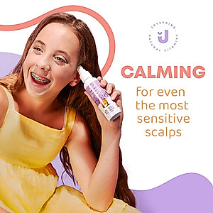 JoySpring Detangle Spray for Kids - Natural Conditioner & Detangler Spray with Argan Oil & Apricot - Curly Hair Detangling Spray (8 oz)