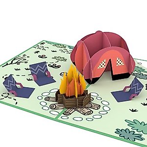 Lovepop Father’s Day Camping Trip Pop-Up Card – Father’s Day Card – Handcrafted 3D Pop-Up Greeting Card for Him – Father’s Day Love Card, 5 x 7”