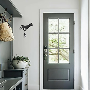 Hppybiry Metal Key Holder Wall Mount, Decorative Black Key Rack Hooks, Key Hanger for Wall, Unique Hooks for Wall, Coat Hooks, Key Rack Organizer for Entryway Hallway Doorway