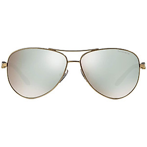 Tiffany Model: TF3049B - 609164 PALE GOLD Frame w/DARK BROWN MIRROR WHITE Lens 58-12-140