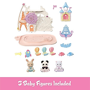 Calico Critters Baby Amusement Park, Dollhouse Playset with 3 Figures Included
