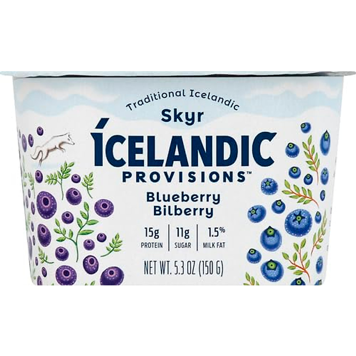 Icelandic Provisions, Wild Blueberry and Bilberry Thick and Creamy SKYR, 5.3 Ounce