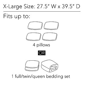 SpaceAid Jumbo Vacuum Storage Bags, Space Saver Sealer Compression Bags for Comforters, Blankets, Pillows, Bedding, Clothes (X-Large 3 Pack)