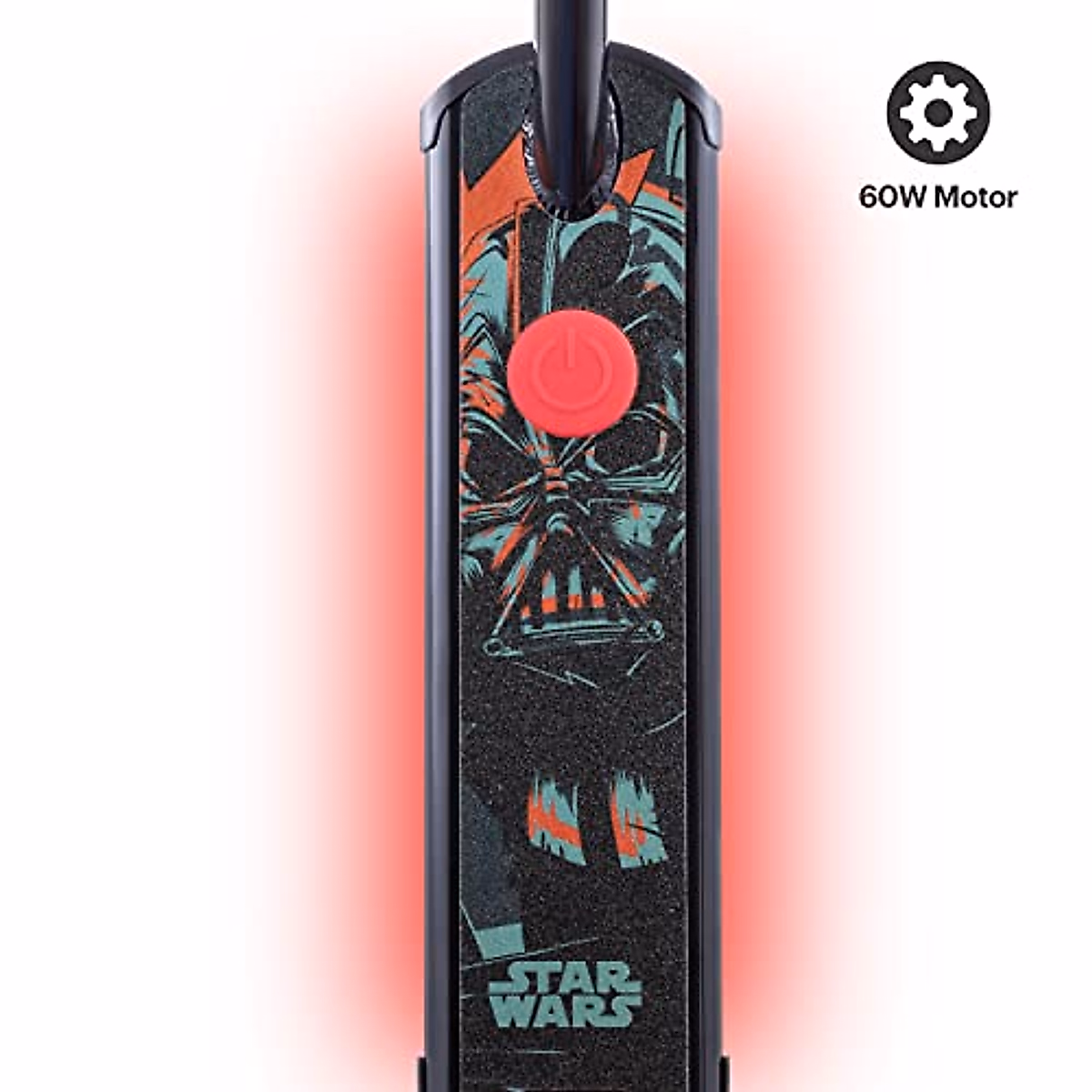 Jetson Disney Darth Vader Kids' Electric Scooter, 7 Miles Per Hour, 4 Miles Max Range, 60-Watt Motor, Light-Up Deck, Height-Adjustable Handlebar, Ages 8+, JDRVDR-ELE