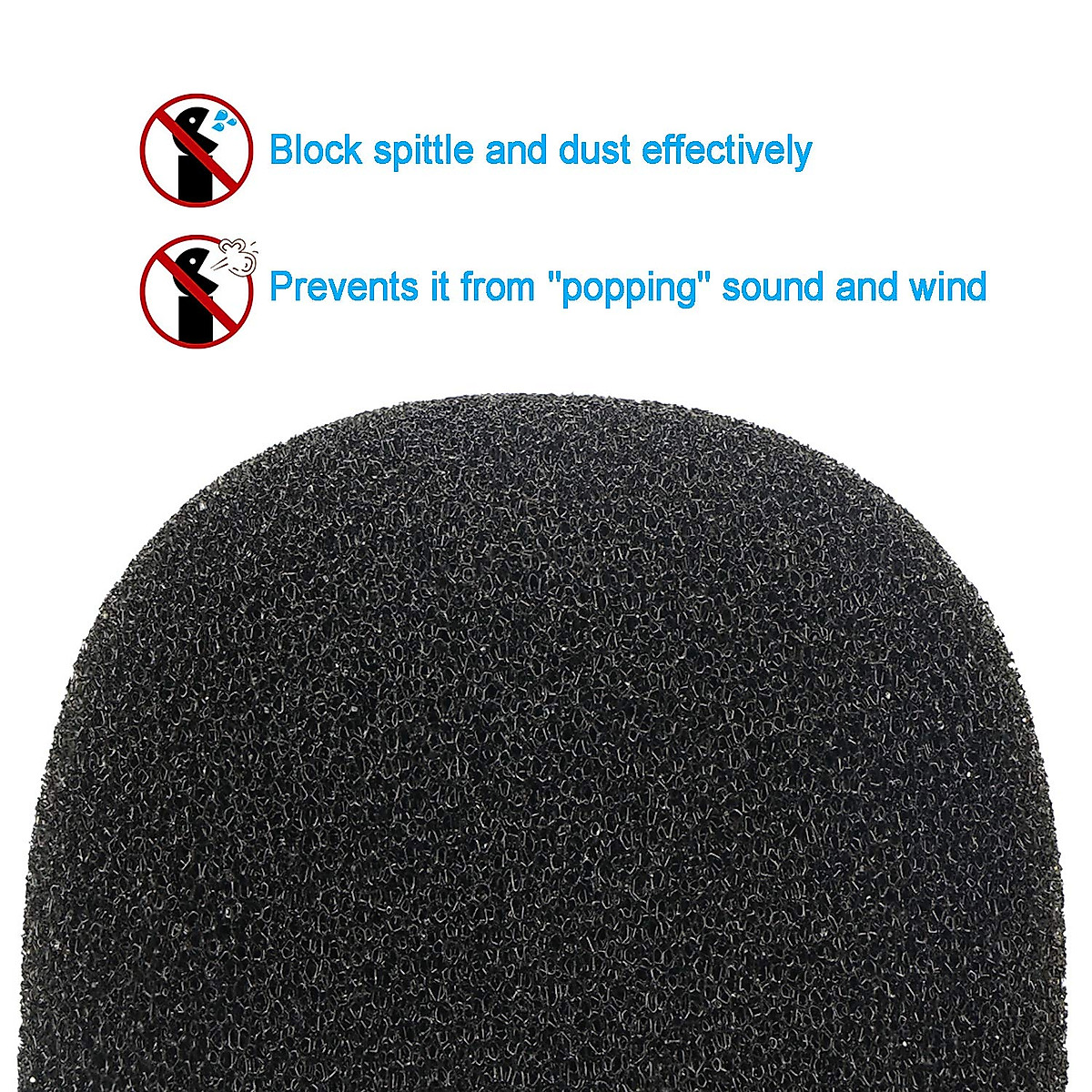 AT2020 Pop Filter Foam Cover - Large Mic Windscreen for AT2020 AT2020USB+ AT2035 Condenser Microphone to Blocks Out Plosives