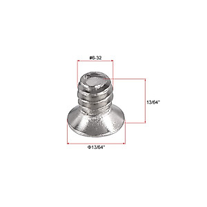 uxcell #6-32 x 13/64" Phillips Flat Head Screws Fastener Silver Tone for Laptop PC TV Fan Switch 120pcs
