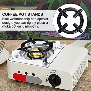 Kichvoe 6.2Inch Cast Iron Wok Support Ring 2Pcs Universal Non Slip Wok Rack Gas Ring Reducer Coffee Pot Holder Stove Trivet Electric Stove Burners - Please Tear Off The Protective Film