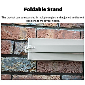 WAHHWF Backyard Wall Mount Umbrella, 8ft, 7ft, Outdoor Patio Umbrella with Bracket & Adjustable Pole, Tilting Sunshade Umbrella for Tight Small Space Garden Yard, Khaki, 7.2ft/2.2m