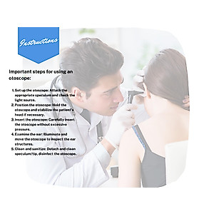 MEDCASE Brilliance Otoscope - Professional Ear Scope with LED Light and Speculum for Ear Examination and Diagnosis - Ideal for Professional and Home Use - Blue