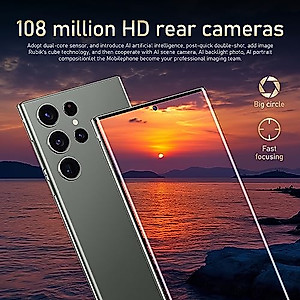 RAYPUR S23 Ultra Smartphone, Global Version Android Cheap Mobile Phones, 7.3 Inch HD Full Screen, 6800Mah 16GB 1TB, 5G Dual Sim Card Cell Phone,Purple-1TB