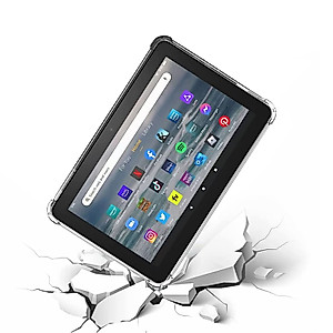 REASUN Case for Kindle Fire 7 2022 Release, Ultra Clear Soft Flexible Transparent TPU Shell Case Skin Bumper Back Cover for All-New Amazon Kindle Fire 7 Tablet 12th Generation 2022 Release, Clear