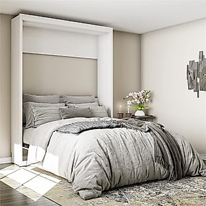 Signature Sleep Modern Wood Queen Murphy Wall Bed in Ivory Oak