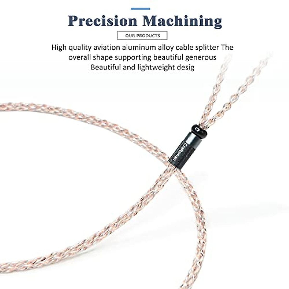 0.78mm 2Pin 5N OFC Copper+Graphene Earphone Replacement Cables for Audeze iSINE20 LCDi3 LCDi4 64audio A12t U12t DUNU SA6 SA3 DM480 UM 3DT MEXT 2HT Oriolus Blessing2 KXXS (4.4mm Plug, 0.78mm 2Pin)