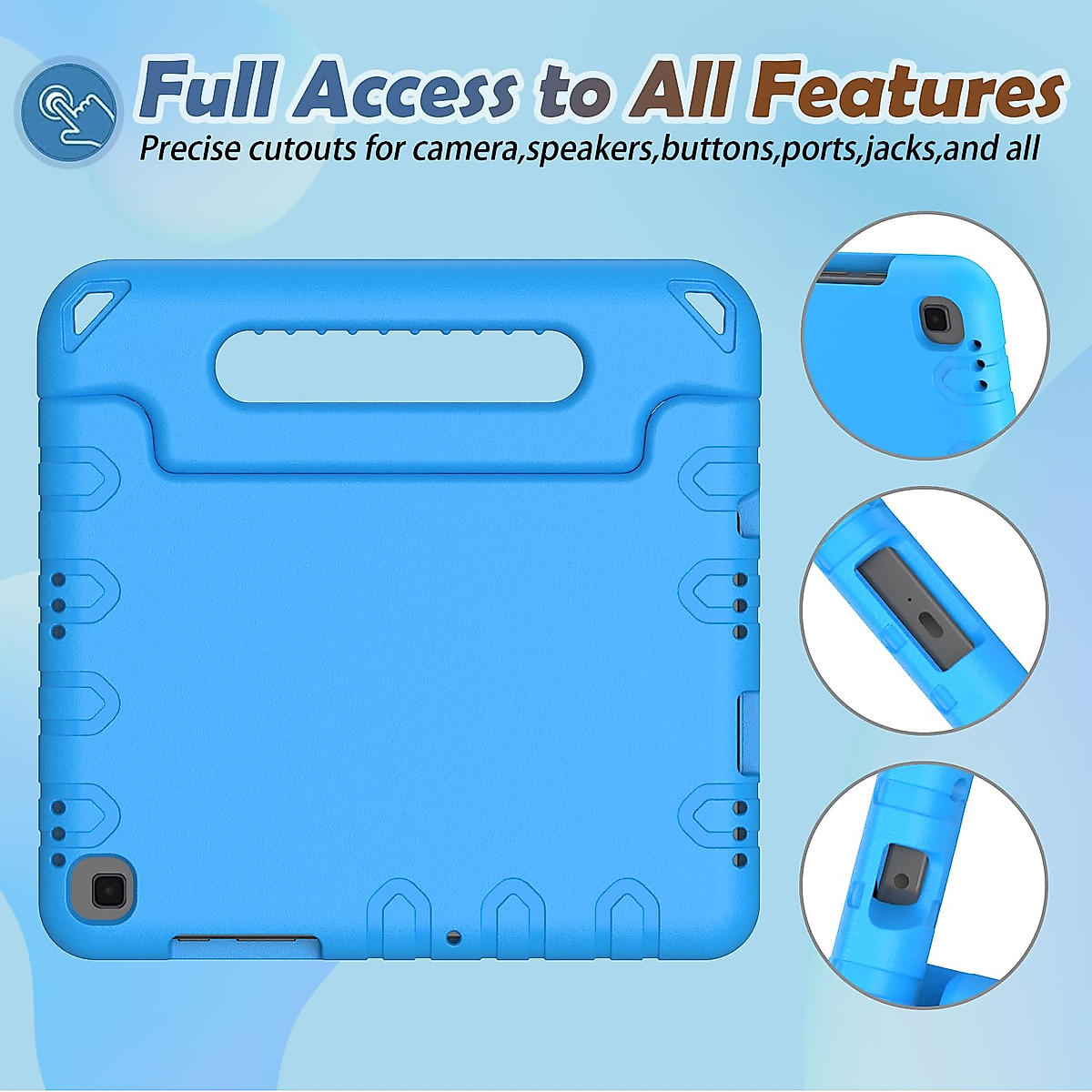 LTROP Kids Case for Samsung Galaxy Tab A7 10.4 Inch(2022/2020),Galaxy Tab A7 10.4 Case,Shockproof Convertible Handle Stand Case for Samsung Galaxy Tab A7 10.4(Model SM-T500/T503/T505/T507/T509), Blue