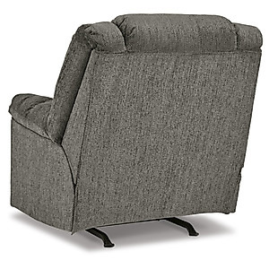 Signature Design by Ashley Kegler Contemporary Tufted Manual Rocker Recliner, Gray