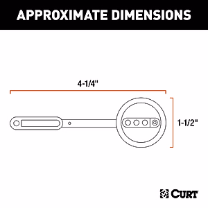 CURT 57404 4-Way Flat Vehicle-Side Trailer Wiring Adapter for 1-1/4-Inch License Plate Light Hole
