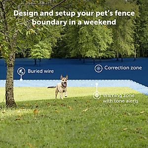 PetSafe Basic In-Ground Pet Fence – from the Parent Company of INVISIBLE FENCE Brand - Underground Electric Pet Fence System with Waterproof and Battery-Operated Training Collar
