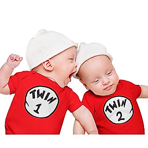 Nursery Decals and More Gender Neutral Baby Bodysuits, Includes 2 Bodysuits, 0-3 Month Twin 1 Twin 2