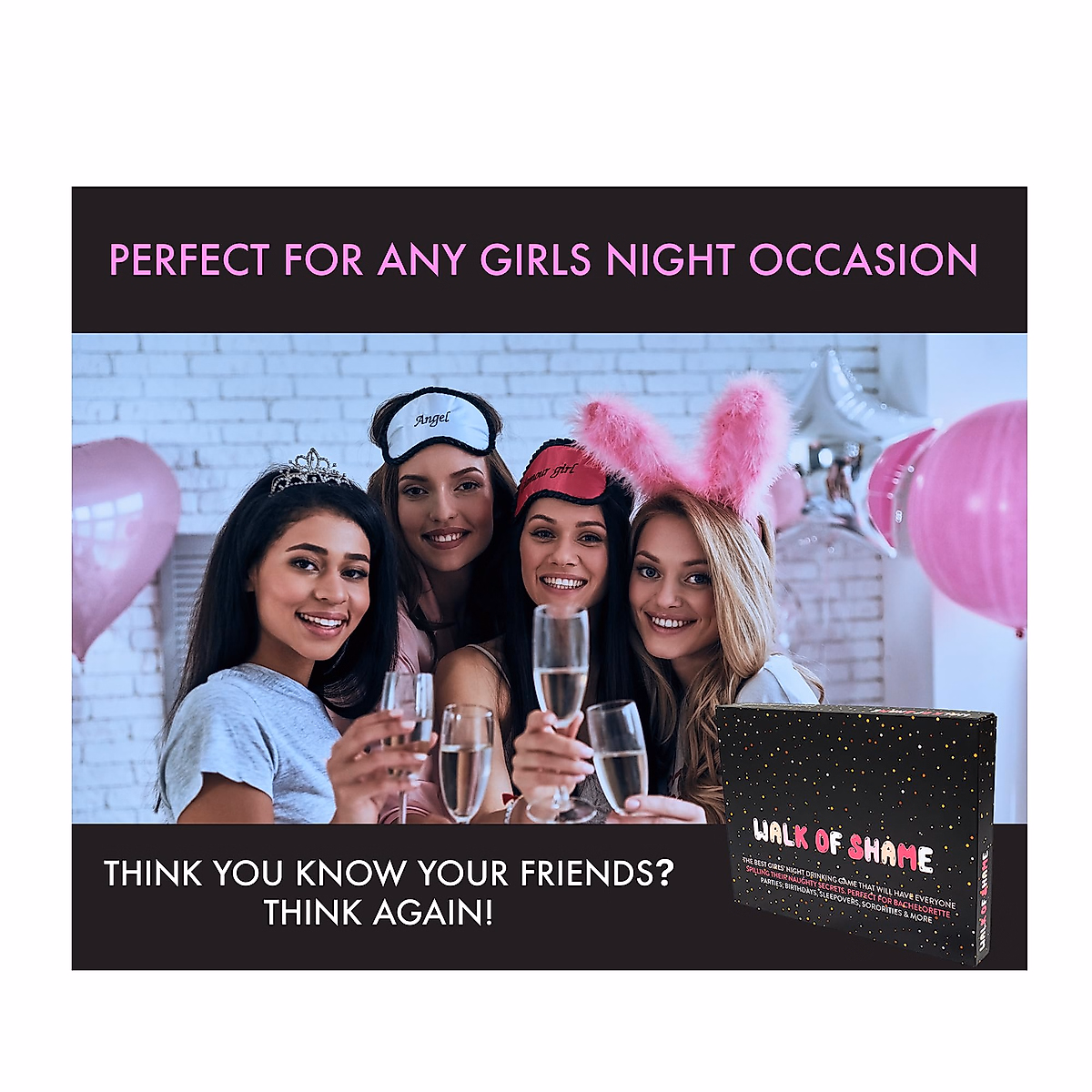 Walk of Shame – Naughty Drinking Board Game for Girls Night Out, Bridal Shower Party, Ladies Night & Birthday Party Pregame - Buzzed Board Game for Adults - Tipsy Bachelorette Party Games