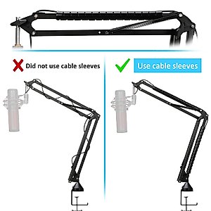 Quadcast Mic Boom Arm with Pop Filter - Advanced Microphone Arm Compatible with HyperX QuadCast Microphone, Professional Adjustable Scissor Microphone Stand by YOUSHARES