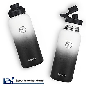 32 Insulated Water Bottles with 2 Leak Proof Lids(Spout Lid and Straw Lid), Wide Mouth Sport Water Bottle with Straw, Stainless Steel Powder-Coated Water Flask, Double Walled Vacuum Thermos