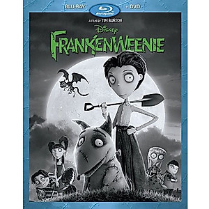 Tim Burton Animated Triple Feature Corpse Bride + Frankenweenie + Nightmare Before Christmas 3 Movie Blu Ray Bundle Disney with Magic Kingdom Art Card