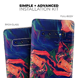 DesignSkinz Liquid Abstract Paint Remix V7 Protective Vinyl Decal Wrap Skin Cover Compatible with The Samsung Galaxy S20 (Screen Trim & Back Glass Skin)