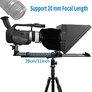 ILOKNZI i7 /12 inch Teleprompter with Remote Control, Adjustable Camera mounting Platform Aluminum Made for 12.9" Tablets Rotatable Tempered Optical Glass Includes Carry case.