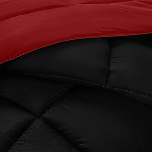 Utopia Bedding Twin/Twin XL Comforter Set Kids with 1 Pillow Sham - Bedding Comforter Sets - Down Alternative Reversible Black/Red Comforter - Soft and Comfortable - Machine Washable