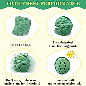 Enhopty 40" Wearable Turtle Shell Plush Pillows Tortoise Plush Pillow Funny Animal Dress Up for Kids (Green, 40inch)