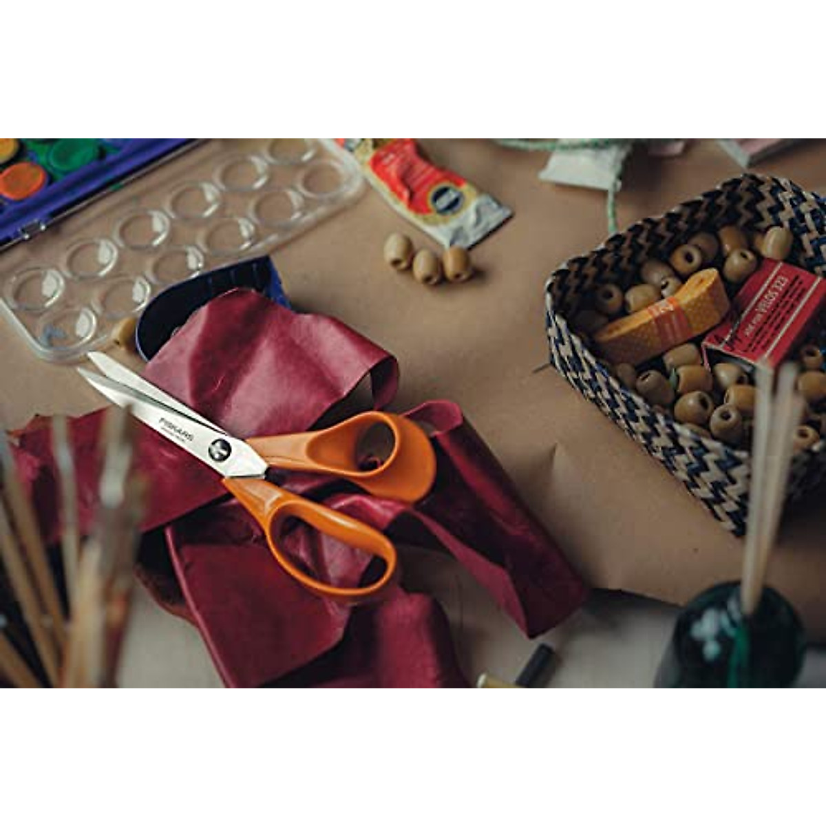 Fiskars 1000815 General Purpose Scissors, Total Length: 21 cm, Quality Steel/Synthetic Material, Classic, one, Orange