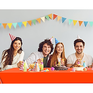 Hosuly Mexican Fiesta Tablecloth 54 x 108'' Party Plastic Tablecloth Striped Table Cover for Mexican Fiesta Party Decorations(Simple Style, 6 Pcs)