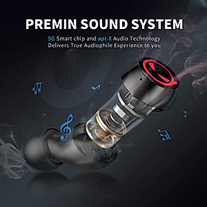 AMAFACE Wireless Earbuds,Bluetooth in Ear Headphone with Microphone Comfort&Lightweight Earphone with Noise Cancellation,3D Surround Stereo Bass,Long Life Portable Mini Charging Case for Sport.