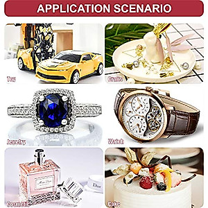 FANZI Motorized Turntable Display for Display Jewelry, Watch, Digital Product, Bag, Models, Jewelry, Collectibles,and Product Shooting 360 Degree Electric Rotating Turntable 6 Inch Diameter - Black