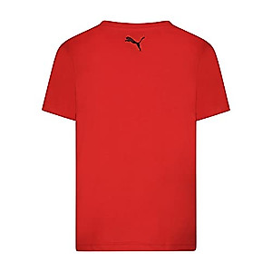 PUMA boys No. 1 Logo T-shirt T Shirt, Red, Large US