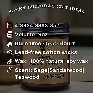 Funny Birthday Gifts for Women Men, Unique Virgo Candle Bday Gifts for Her Best Friends Woman Mom Sister Girlfriend 21st 30th 40th 50th, Fun Present for Grandma Wife Husband Frendship Ideas