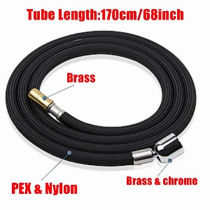 K-1219935-BC Hose Kit for Kohler Pull-Down Kitchen Faucet, K-1304674-BC Sink hose attachment, Pull-Out Kitchen Faucet Hose Replacemnet Part K-1304674-BC/K-1219935-BC, Bright Chrome