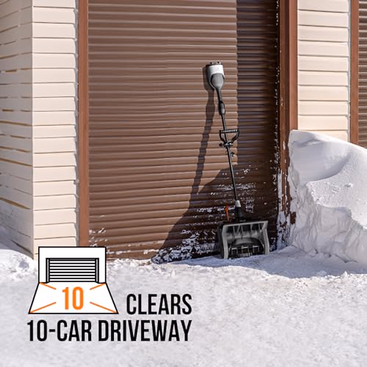 Litheli Cordless Brushless Snow Shovel, 40V(2x20V) 13-Inch Battery Powered Snow Blower, Electric Snow Thrower with Direction Bar & Auxiliary Handle (2 x 2.5Ah Battery Included)