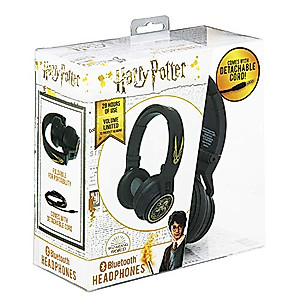 eKids Harry Potter Kids Bluetooth Headphones, Wireless Headphones with Microphone Includes Aux Cord, Volume Reduced Kids Foldable Headphones for School, Home, or Travel
