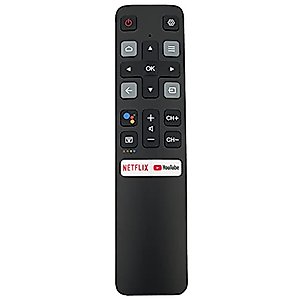 RC802V Replaced Voice Remote Compatible with TCL Android TV 40S330 32S330 65Q637 55Q637 55S430 43S430 65Q637 55Q637 43S434 50S434 55S434 65S434 75S434 32P30S 49P30FS 40S334 32S334 70S430 32A325 32A323