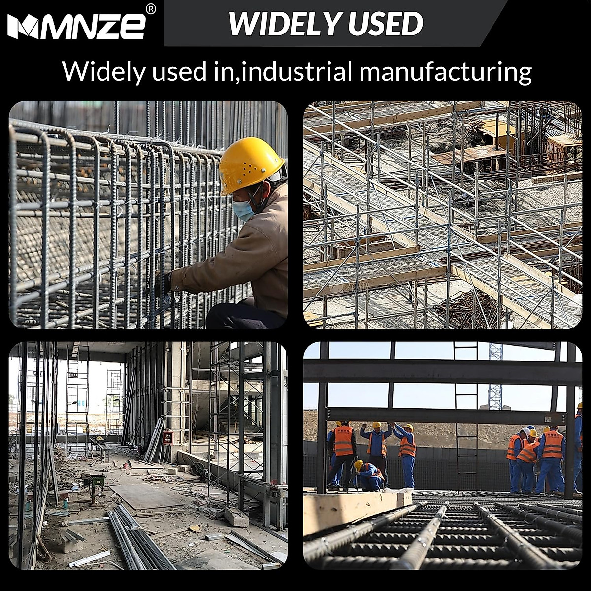 MMNZE Electric Hydraulic Rebar Bender, Bending Angle 0-130 Degrees, 110V 900W 16MM Hand Hold Portable Rebar Bender, Bending Machine for Bending Rebar, Steel Bar, Steel Rod