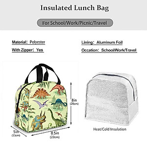 Majoug Lunch Bags Lunch Box For Women & Men Adult Insulated Lunch Bag Dinosaur Portable Lunch Bag Lunch Box Mens Womens Lunch Bags For Work Cooler Tote Lunch Boxes Keep Fresh and Warm